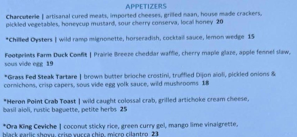 Vue 412 Restaurant Menu | Altius Pittsburgh – Fine Dining with Scenic ...